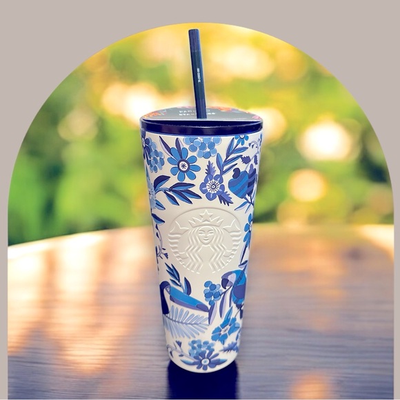 Starbucks | Kitchen | Starbucks 24oz Limited Farm Rio Blue White Cold ...